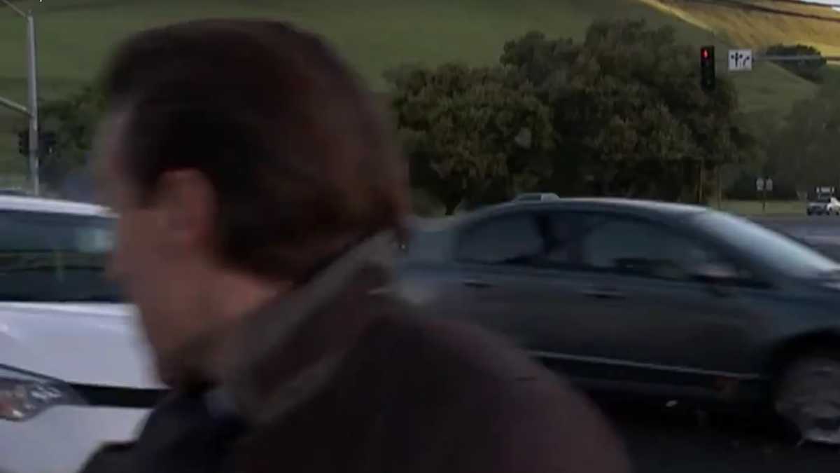 Bay Area reporter nearly hit by car on live TV