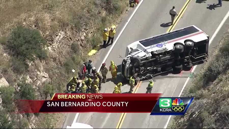 California bus crash leaves 20 injured, 6 seriously