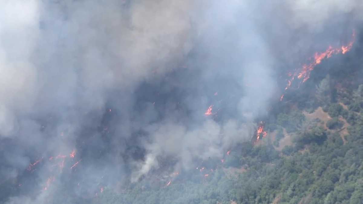 Photos show bird's eye view of Foresthill wildfire