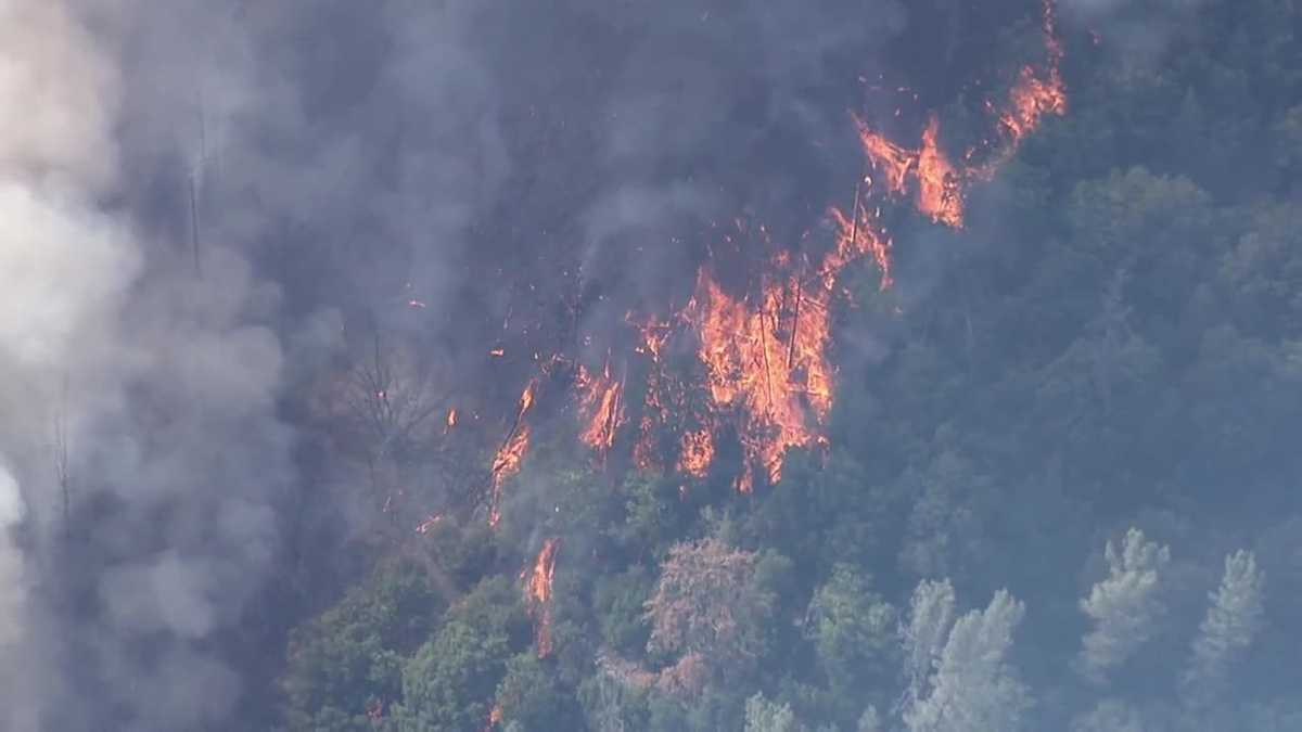 Photos show bird's eye view of Foresthill wildfire