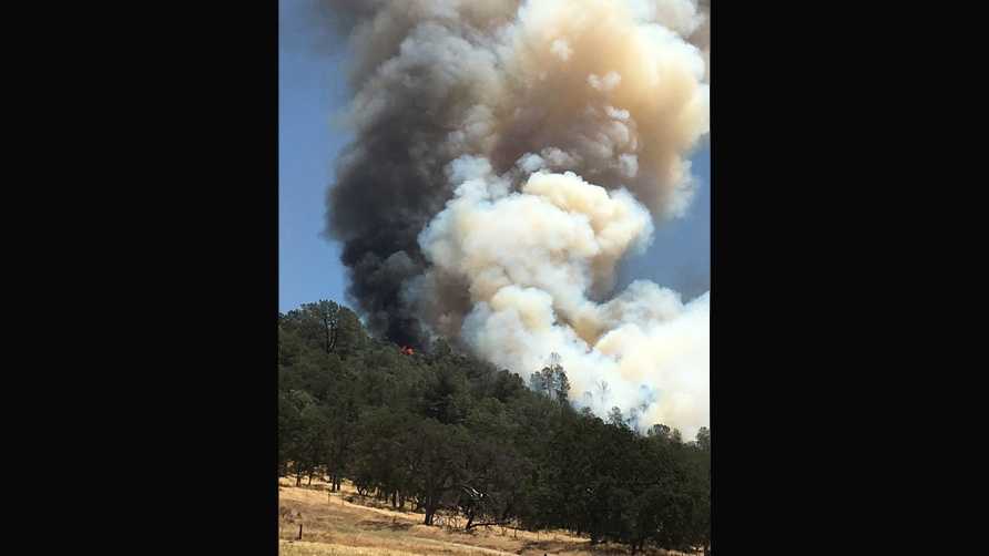 Photos: Different views of wildfire in Calaveras County