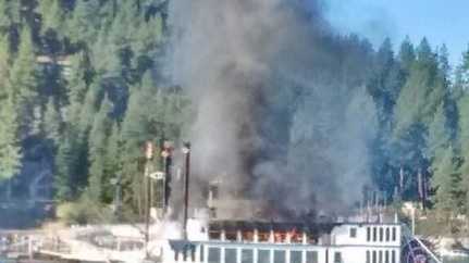 2 hurt when Tahoe Queen catches fire on Lake Tahoe