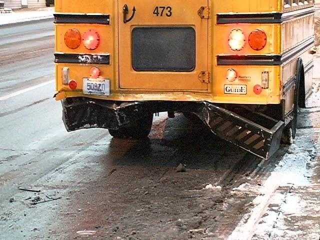 Images: Car Hits School Bus