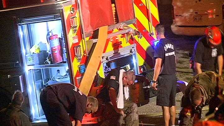 Firefighters treated for heat exhaustion