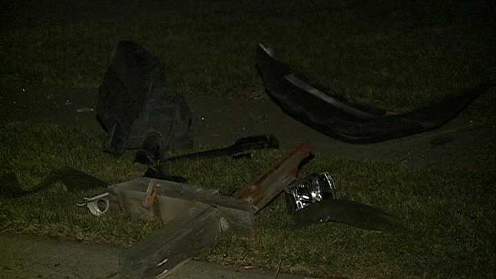 Photos: Car vs. tree crash in front yard