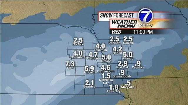 Snowfall totals: Hour-by-hour forecast