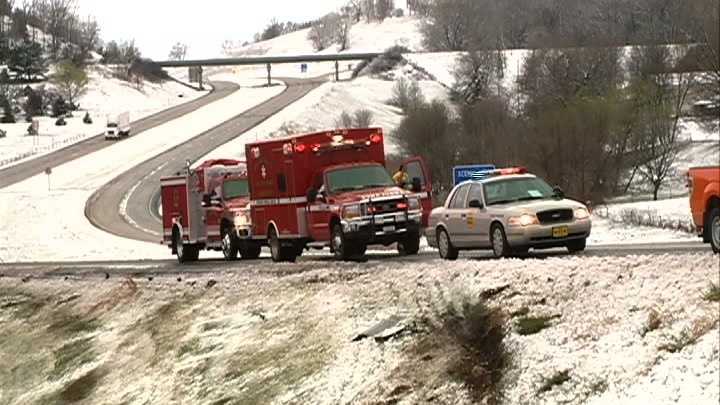 Photos: Semi slides off Interstate 680