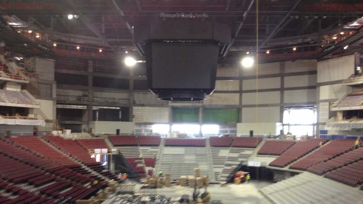 Inside look to Pinnacle Bank Arena construction