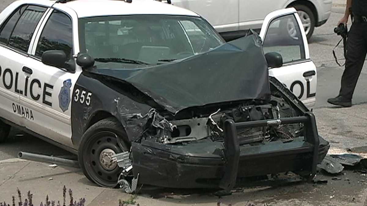 Photos: Police cruiser involved in 3-vehicle crash