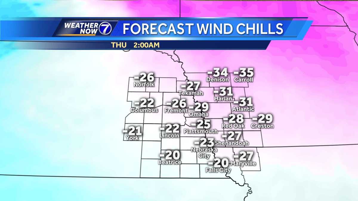 Hour-by-Hour Wind Chill Map