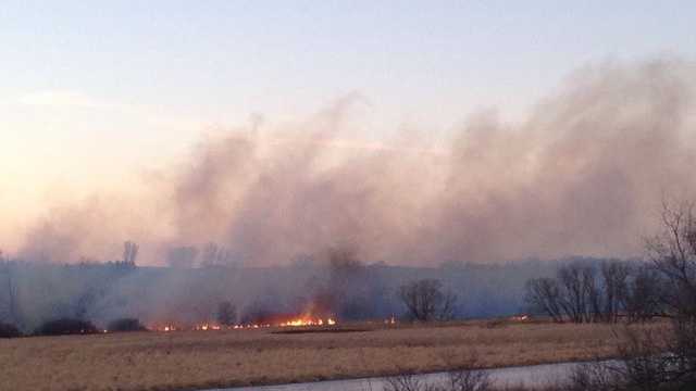Photos: More than 300 acres burned in brush fire