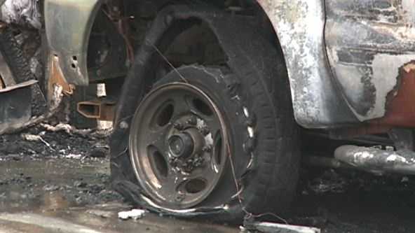 Photos: Fire destroys diesel repair shop
