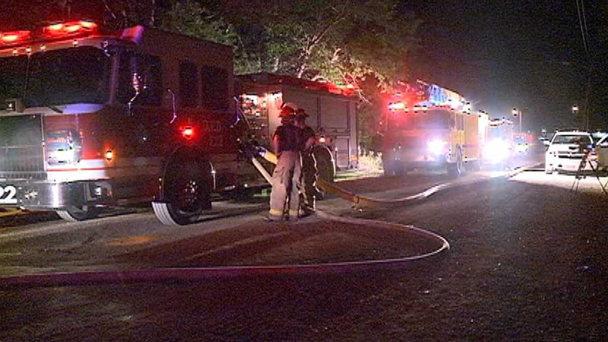 RV, mobile home damaged in fire