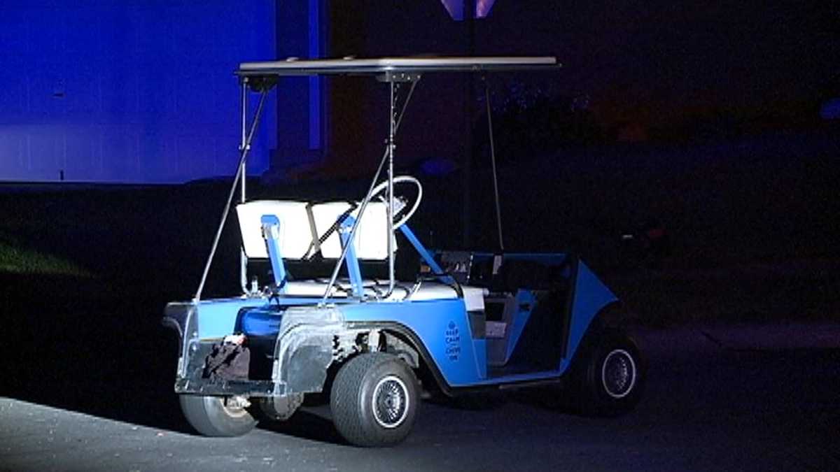 1 hurt after falling out of golf cart