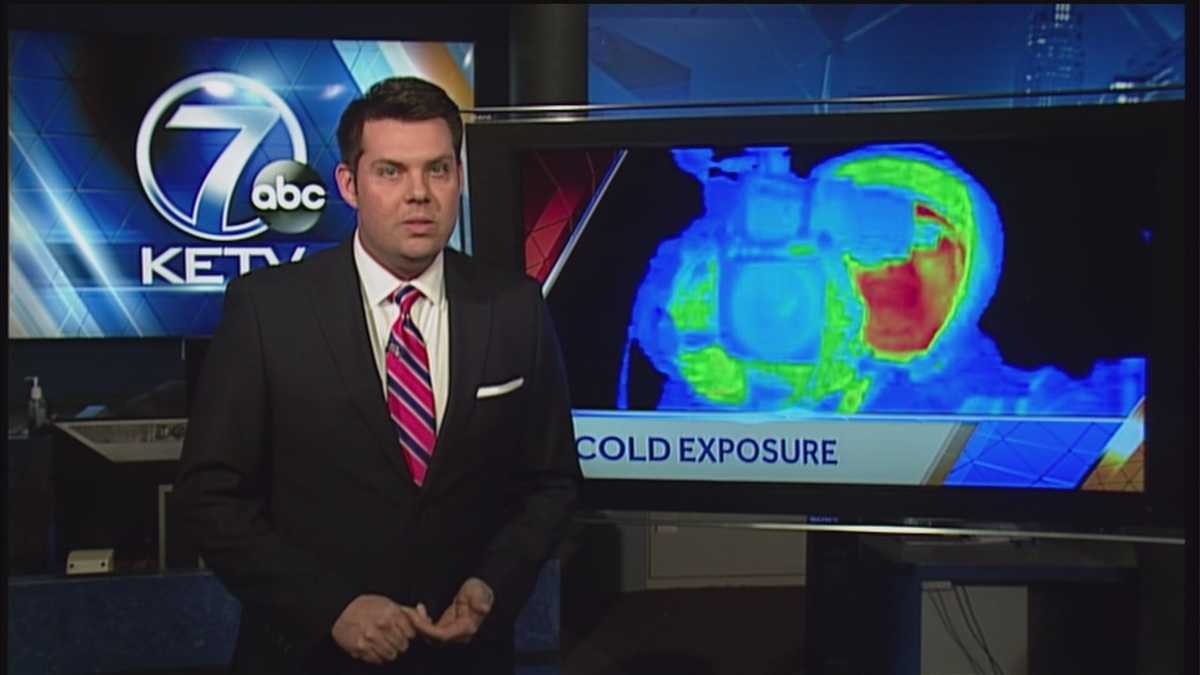 Thermal imaging shows how heat escapes from body, home