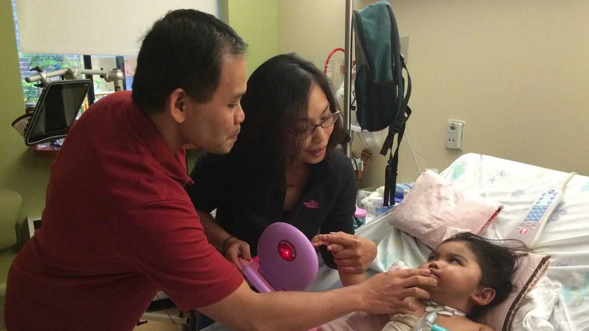 Eye gaze technology helps paralyzed baby learn