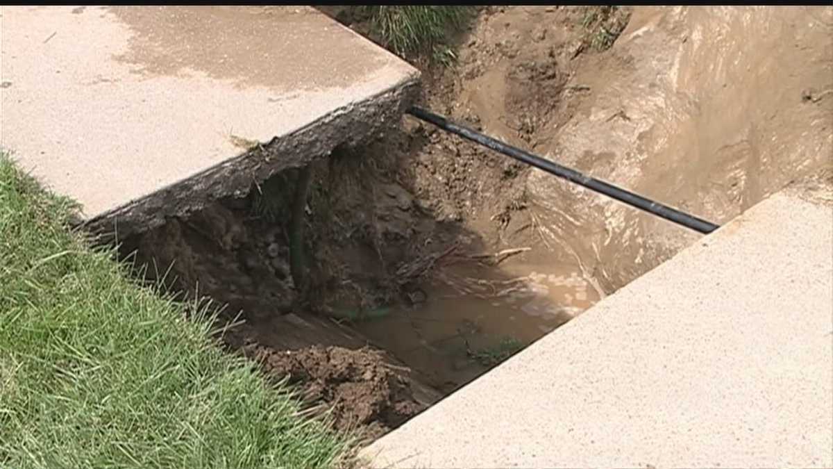 Several water main breaks in the metro lead to damaged yards