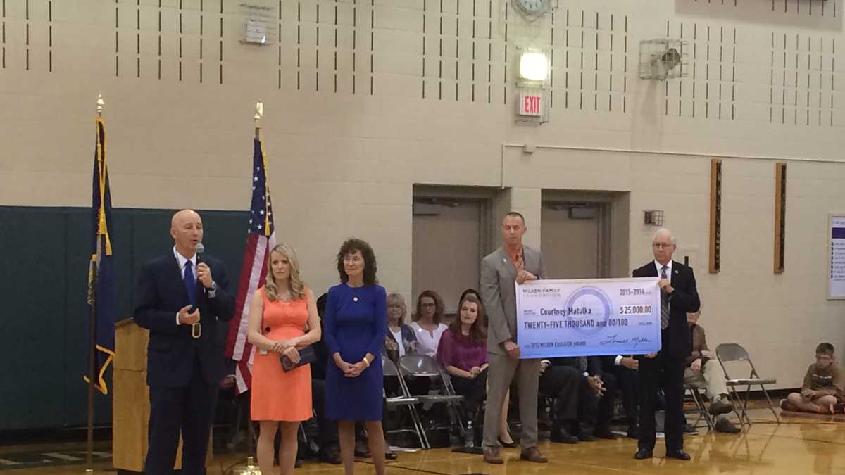 Millard teacher wins Milken Educator Award