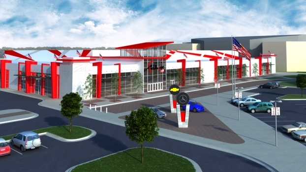 Renderings of Fieldhouse USA and Courtyard by Marriott