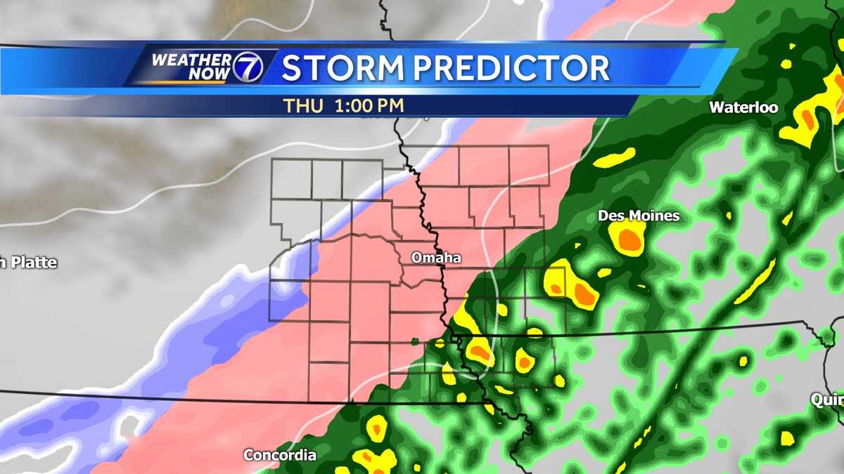 Thursday's hour-by-hour radar outlook