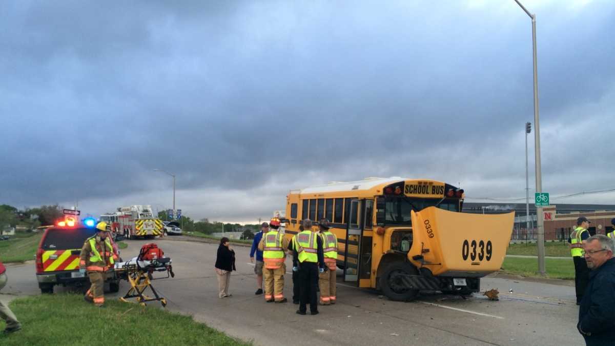 Medics on scene after bus crash in Lincoln