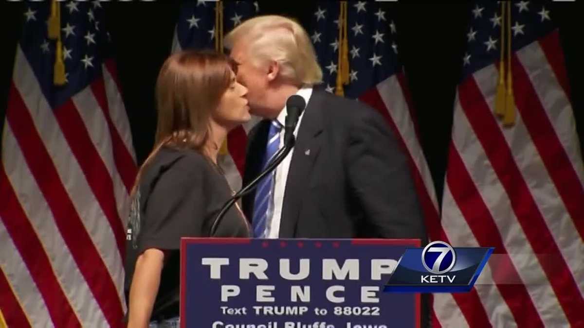 Michelle Root speaks at Donald Trump rally