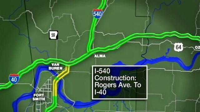 I-540 construction shuts down traffic to one lane