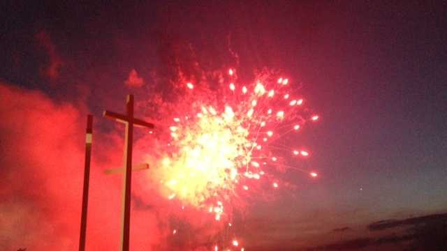 Cross Church lit up the sky with fireworks