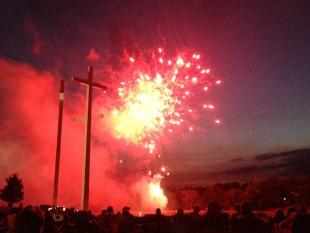 Cross Church lit up the sky with fireworks