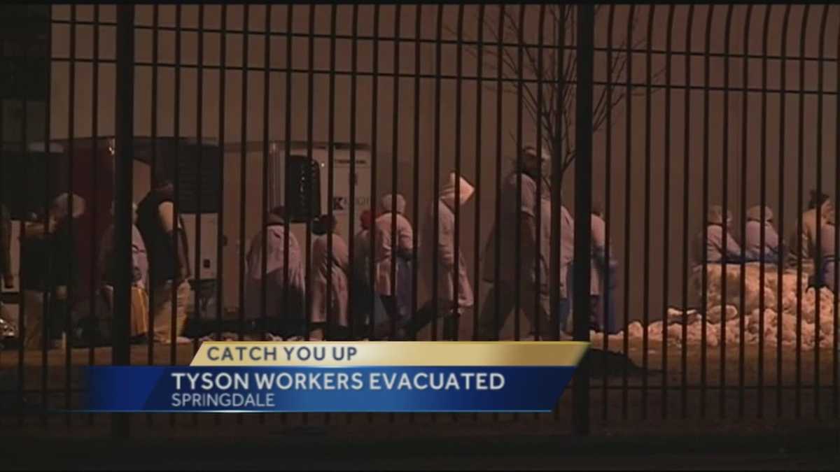 Tyson workers evacuated for possible ammonia leak
