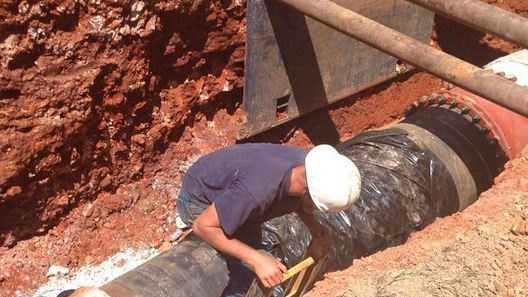 Photos: Crews repair "major" pipeline break in Fayetteville