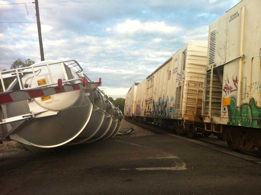 Train Hits Semi Truck In Roland