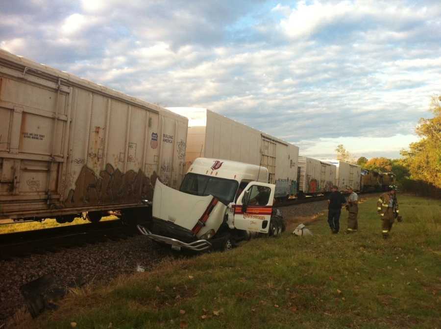 Train Hits Semi Truck In Roland