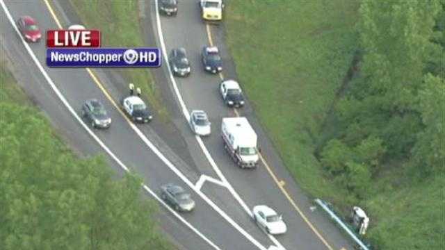 Images: Car Flips On 9 Highway Ramp