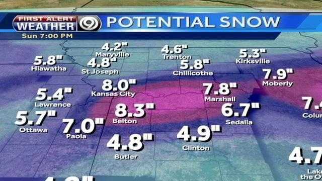 See how much snow we could get Saturday/Sunday