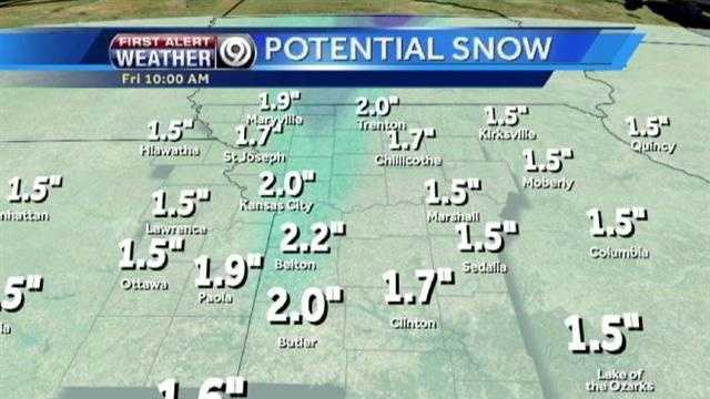 See how much snow we could get tonight, tomorrow