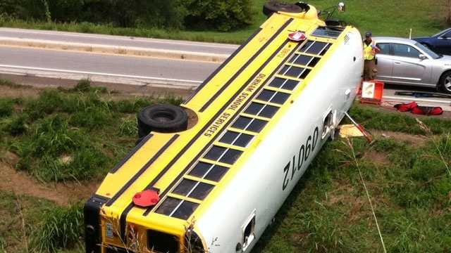 23 hurt when school bus rolls over in Bonner Springs