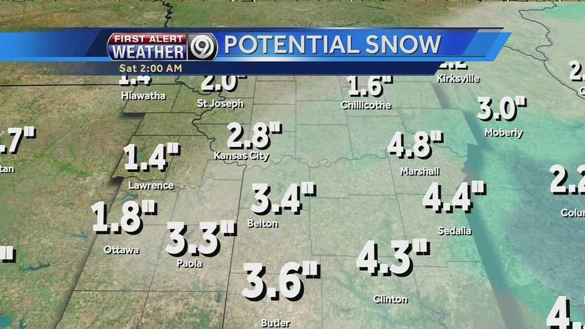 NEW: Hour-by-hour snowfall amounts for KC metro