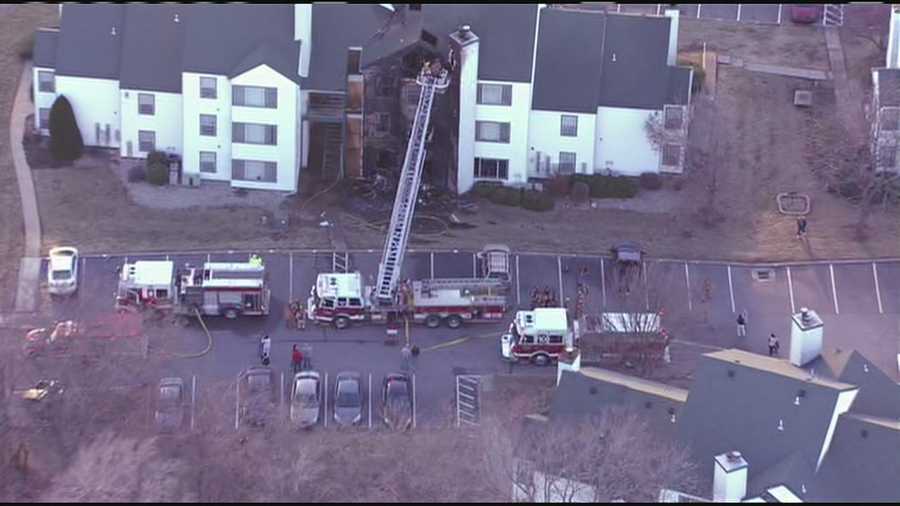 Images: Fire damages 3 floors of Independence apartment building