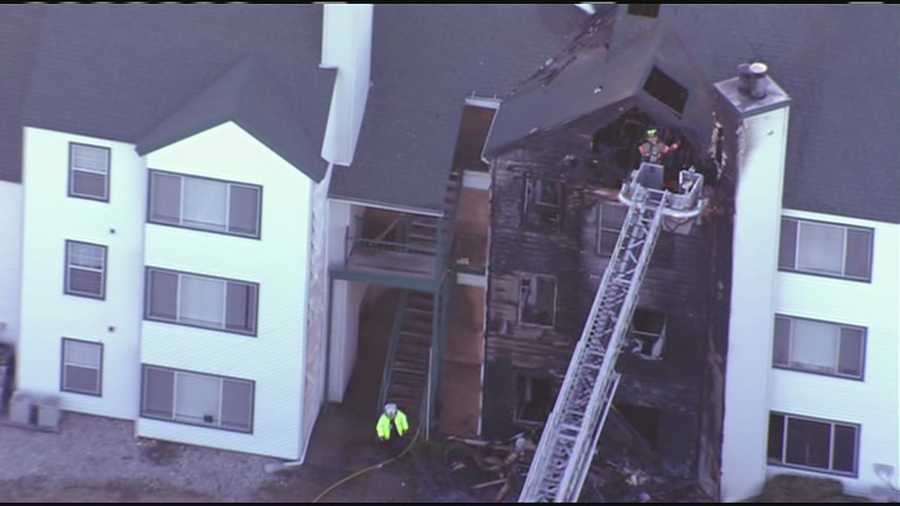 Images: Fire damages 3 floors of Independence apartment building