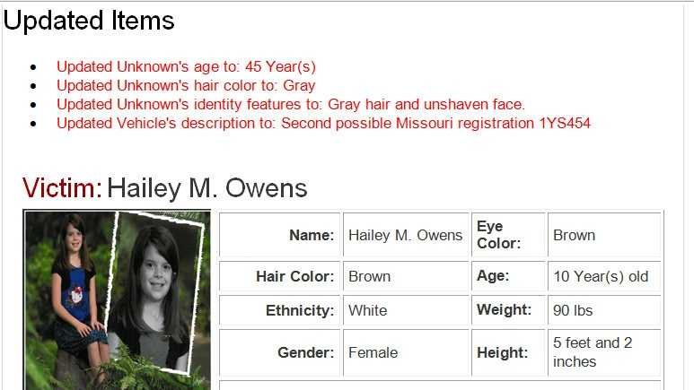 Images: Timeline of Hailey Owens' abduction