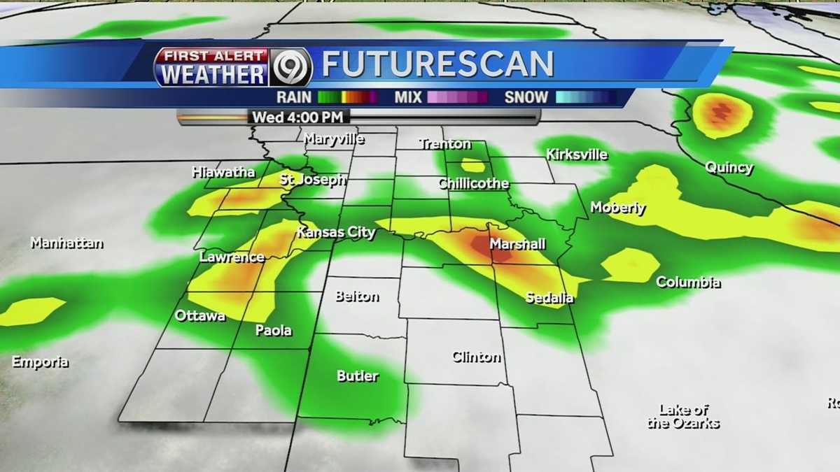 See timeline for storms Wednesday