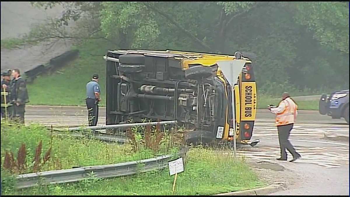 Images: School bus crash at Raytown Road and Blue Ridge Cutoff
