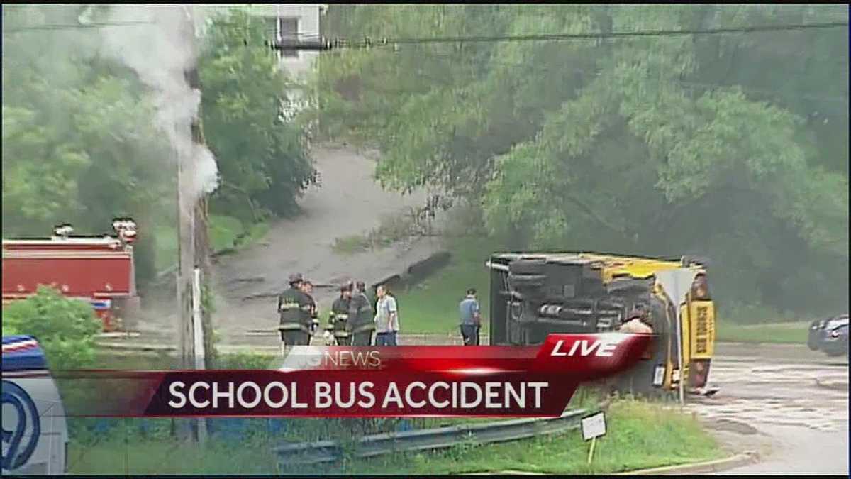 Images: School bus crash at Raytown Road and Blue Ridge Cutoff