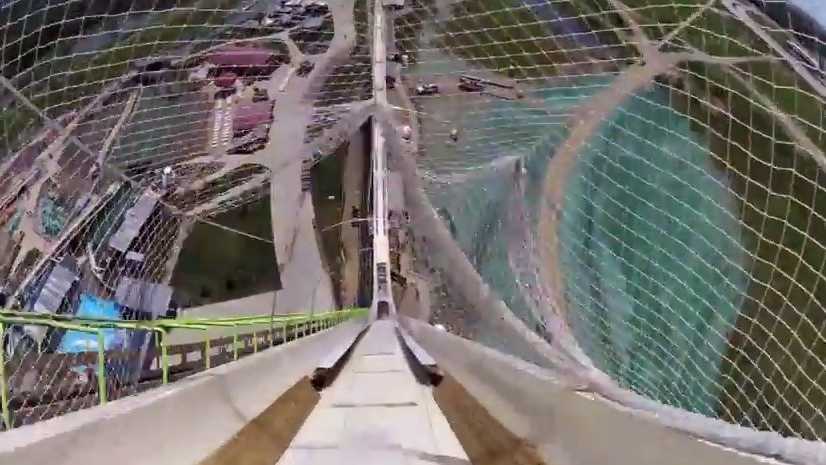 Take a ride on the world's tallest water slide despite opening delay