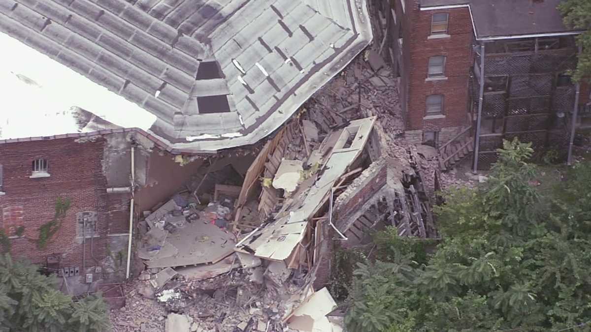 Images: Building partially collapses in northeast KC