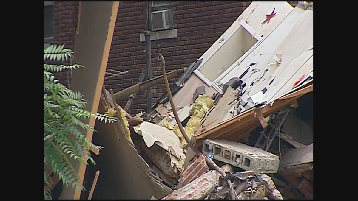 Images: Building partially collapses in northeast KC