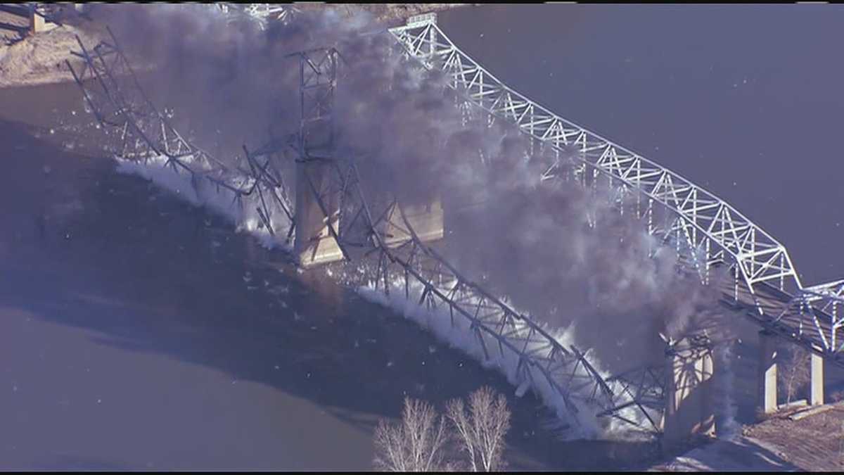Crews detonate another section of the Fairfax Bridge