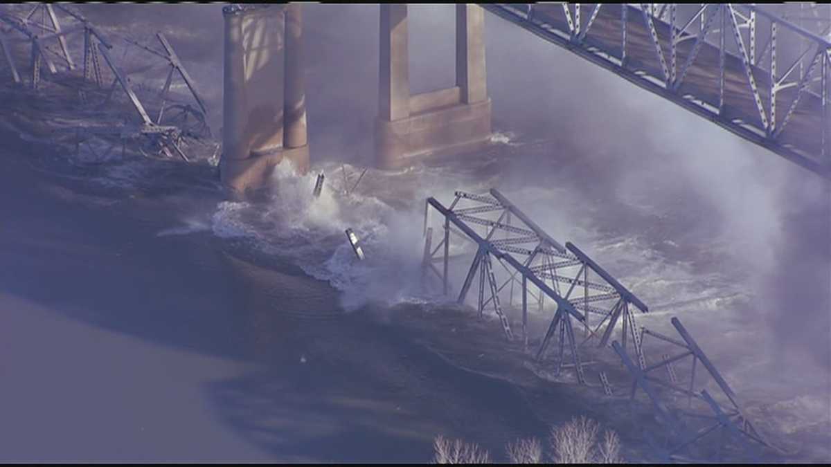 Crews detonate another section of the Fairfax Bridge
