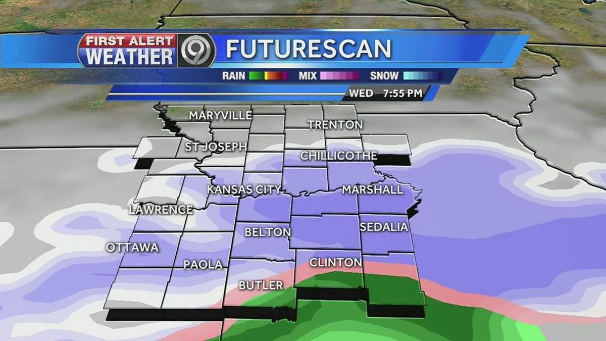Hour-by-hour snowfall forecast for later this week